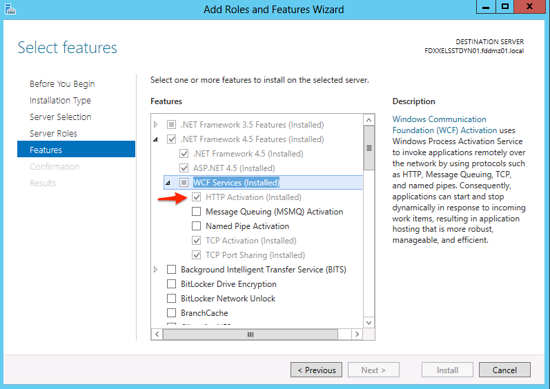 Enable WCF Windows Server 2012 | egeek